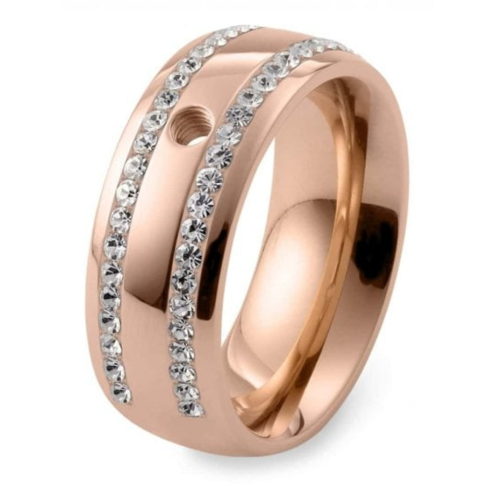Qudo Basic Lecce Rose Gold Plated Ring | Edmonds