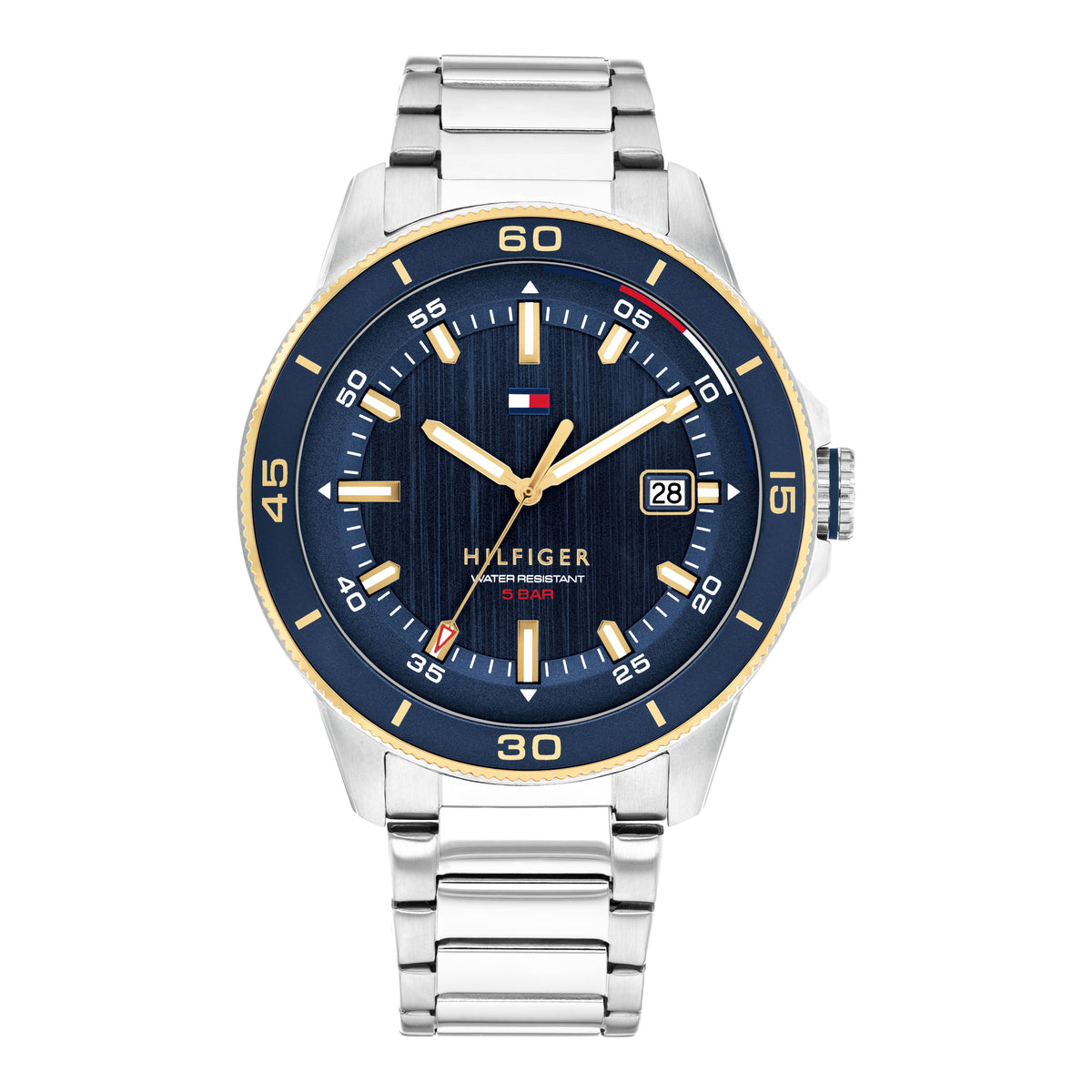 Tommy Hilfiger Remy Blue Dial With Stainless Steel Bracelet Mens Watch ...