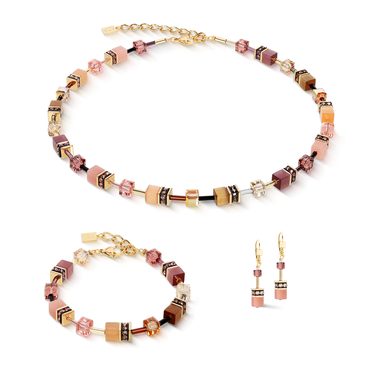 Coeur De Lion GeoCUBE Iconic Gold Blush Necklace | Edmonds