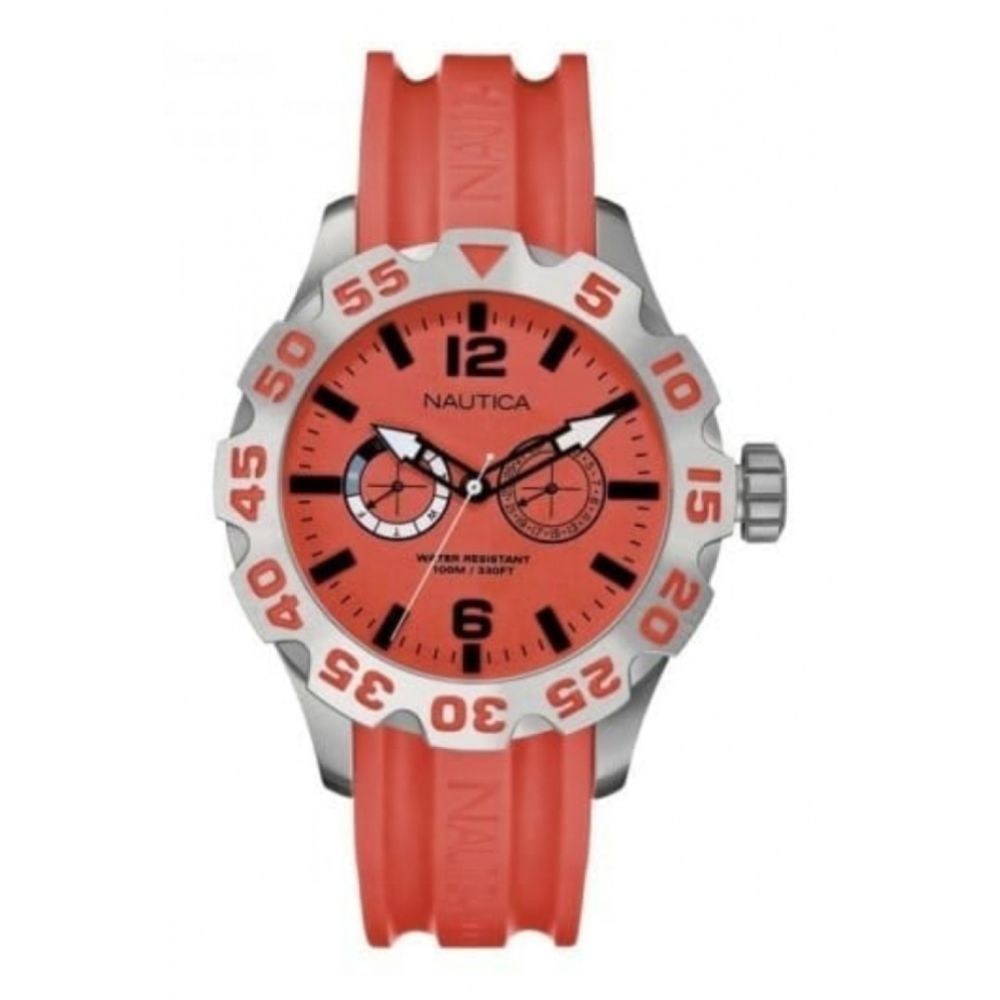 Nautica Gents BFD Red Rubber Multifunctional Watch | Edmonds