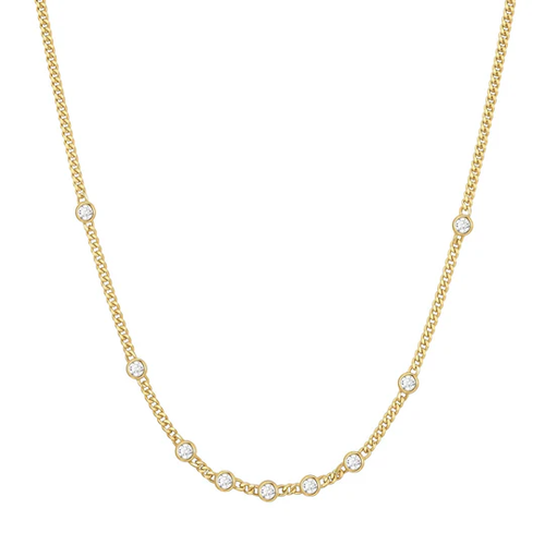 Ania Haie Gold Multi Station Round Stone Chain Necklace | Edmonds