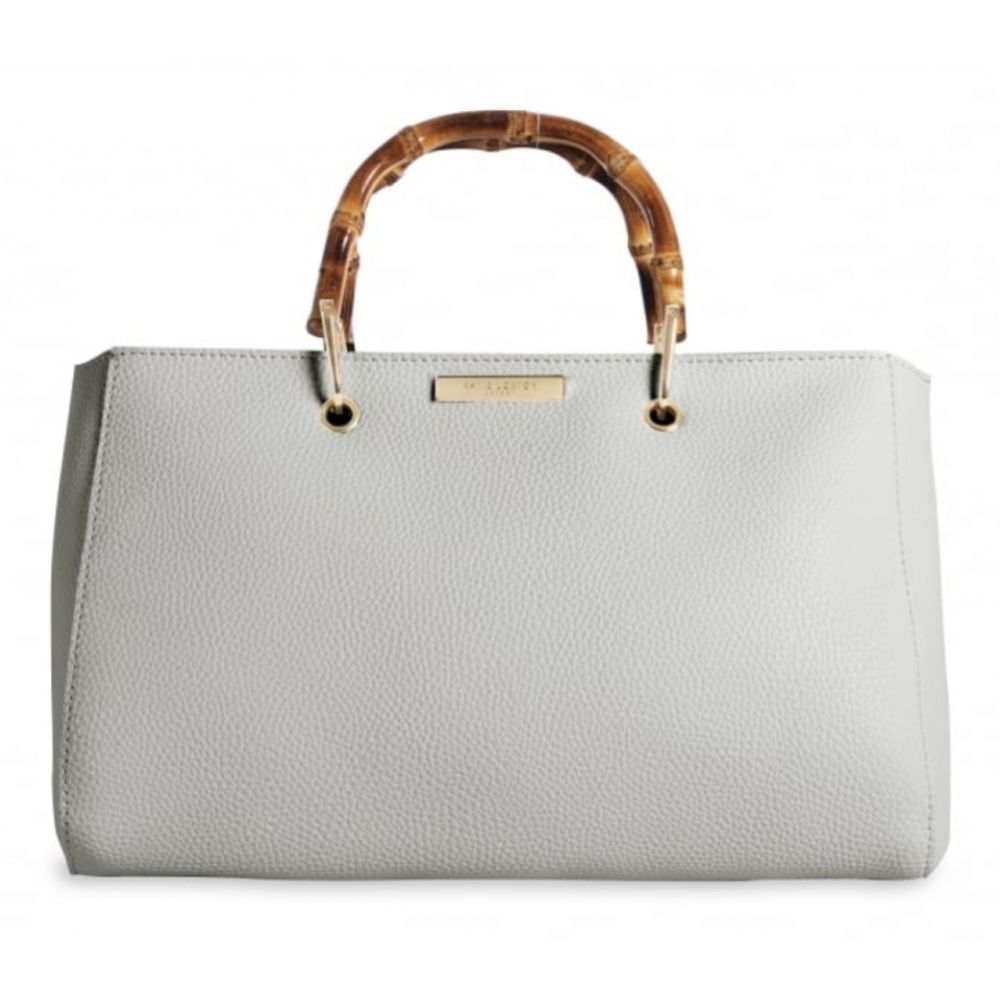 Katie Loxton Handbag With Bamboo Handle - Grey | Edmonds