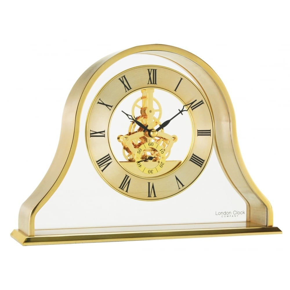 London Clock Company Napoleon Gold Skeleton Mantel Clock | Edmonds